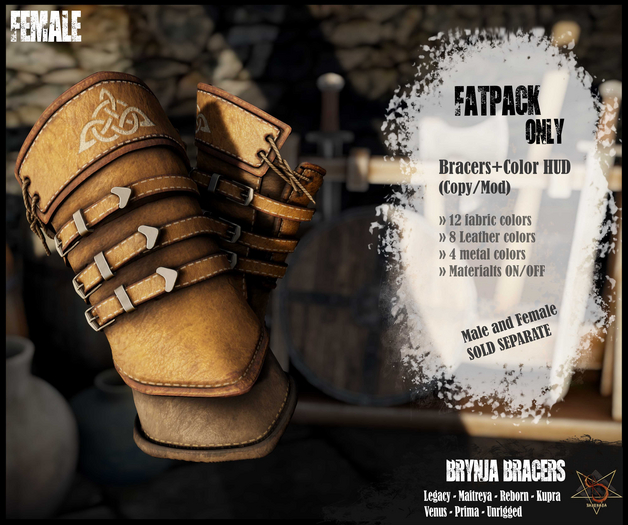 Second Life Marketplace Rks Bracer Brynja Female Fatpack